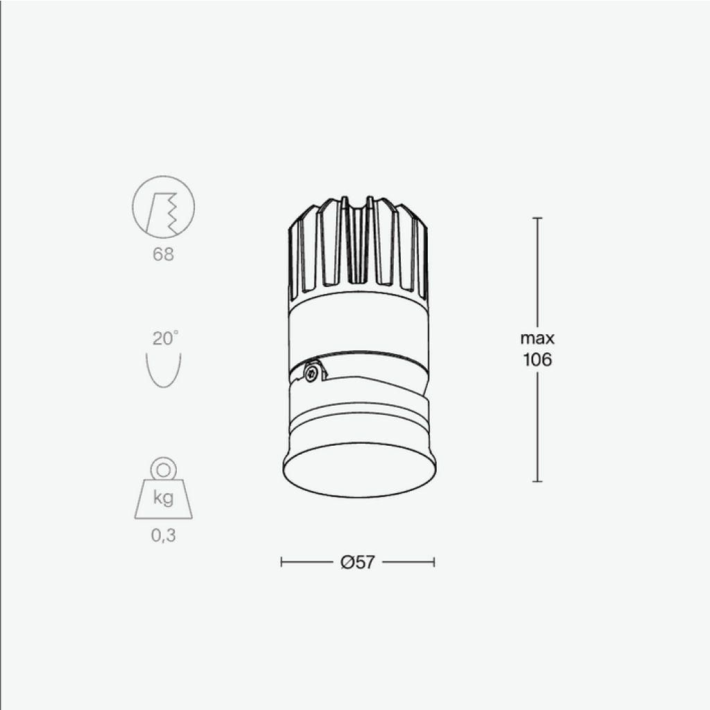 Trimless spot adjustable - zwart | HOOGSPOOR Design Light