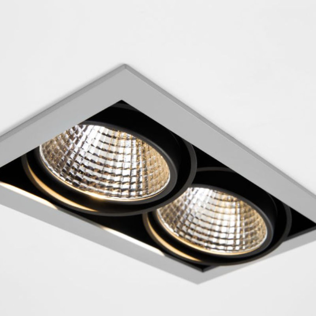 Modular Mini Multiple GU10 tweevoudige inbouwspot | HOOGSPOOR Design Light